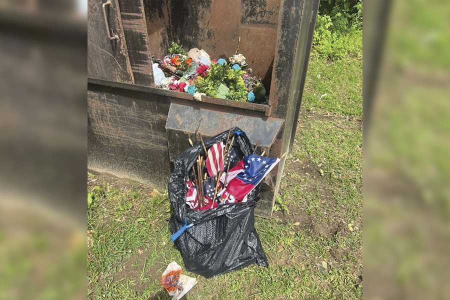 Veteran finds flags in trash at Friendship Cemetery - The Dispatch